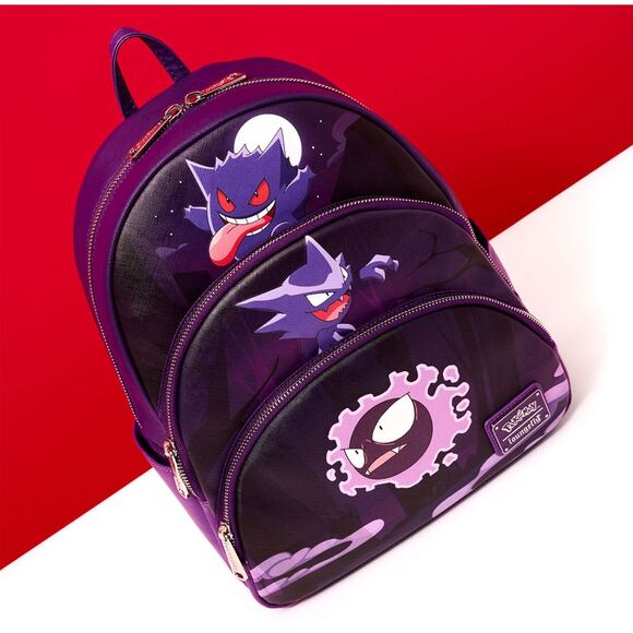 Loungefly | Bags | Pokemon Gengar Evolution Triple Pocket Mini Backpack ...